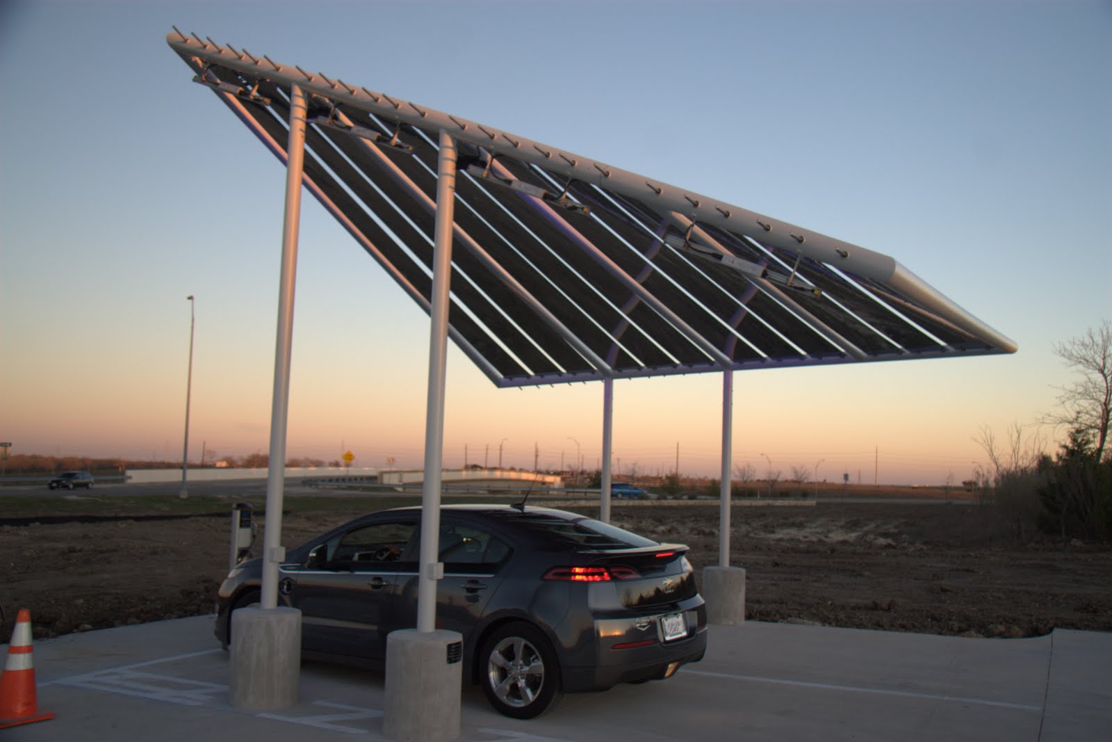 Solar Sail Carport in Pflugerville, TX - pvilion