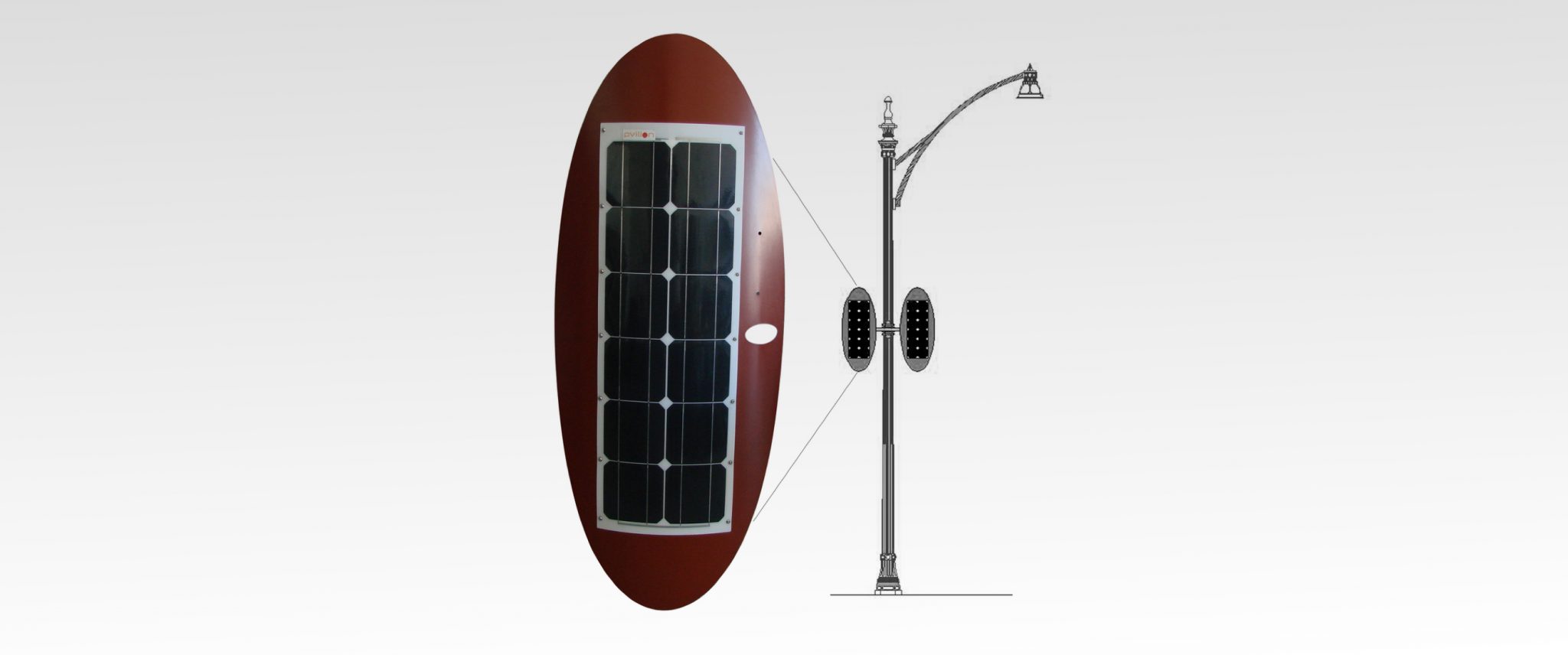 Solar Shell for LED Light Posts - pvilion